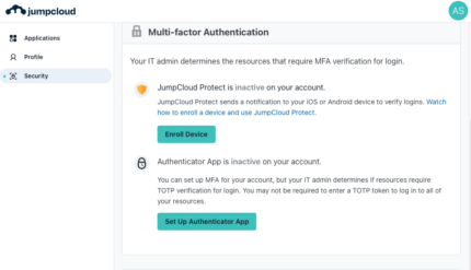 JumpCloud MFA Setup – Advantage Computing
