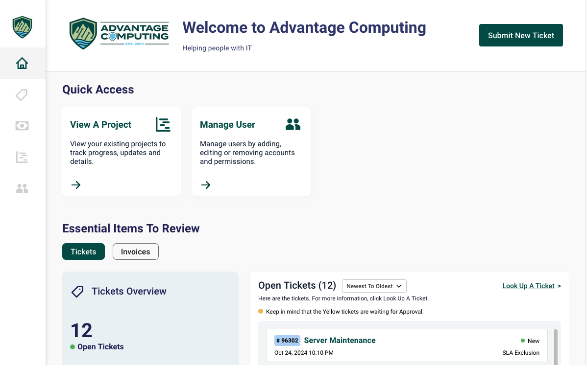 Client Portal Instructions – Advantage Computing