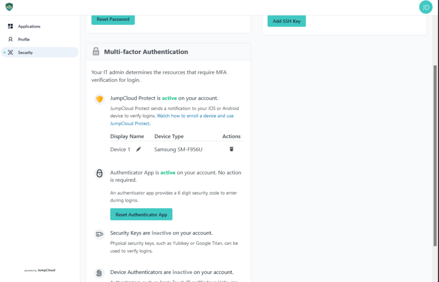 JumpCloud MFA Setup – Advantage Computing